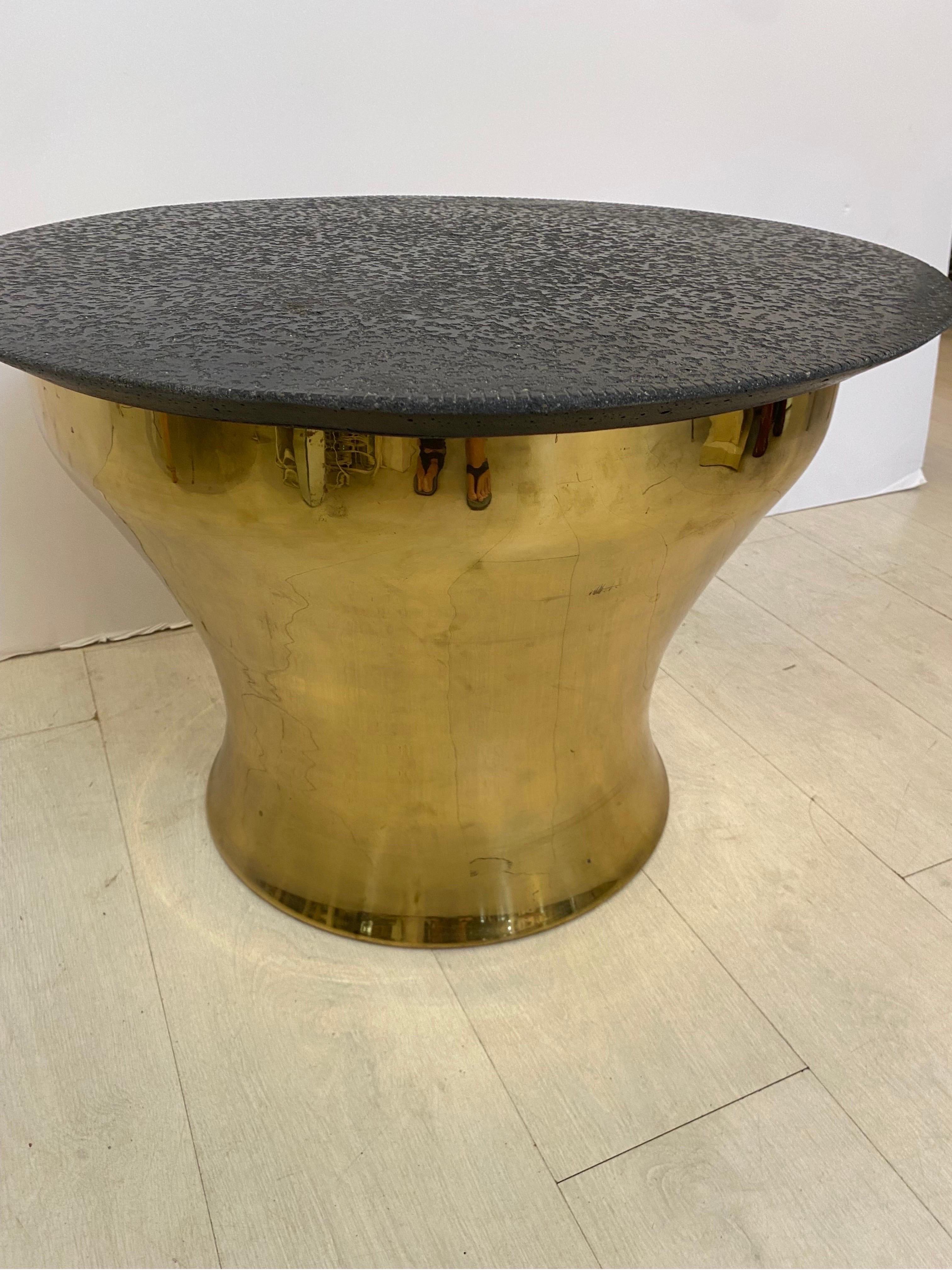 Karl Springer rain drum table For Sale at 1stDibs