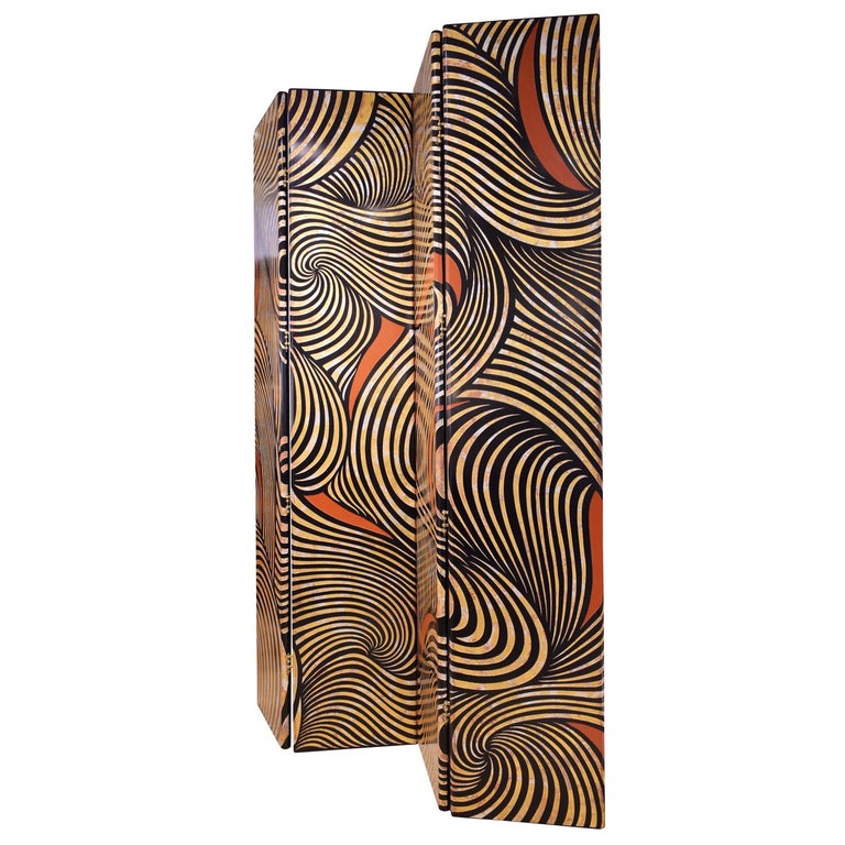 Karl Springer Rare 4-Panel "Coromandel Screen", 1986 at 1stDibs