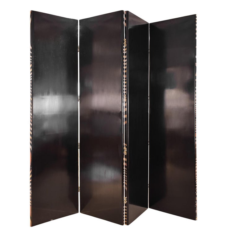 Karl Springer Rare 4-Panel "Coromandel Screen", 1986 at 1stDibs