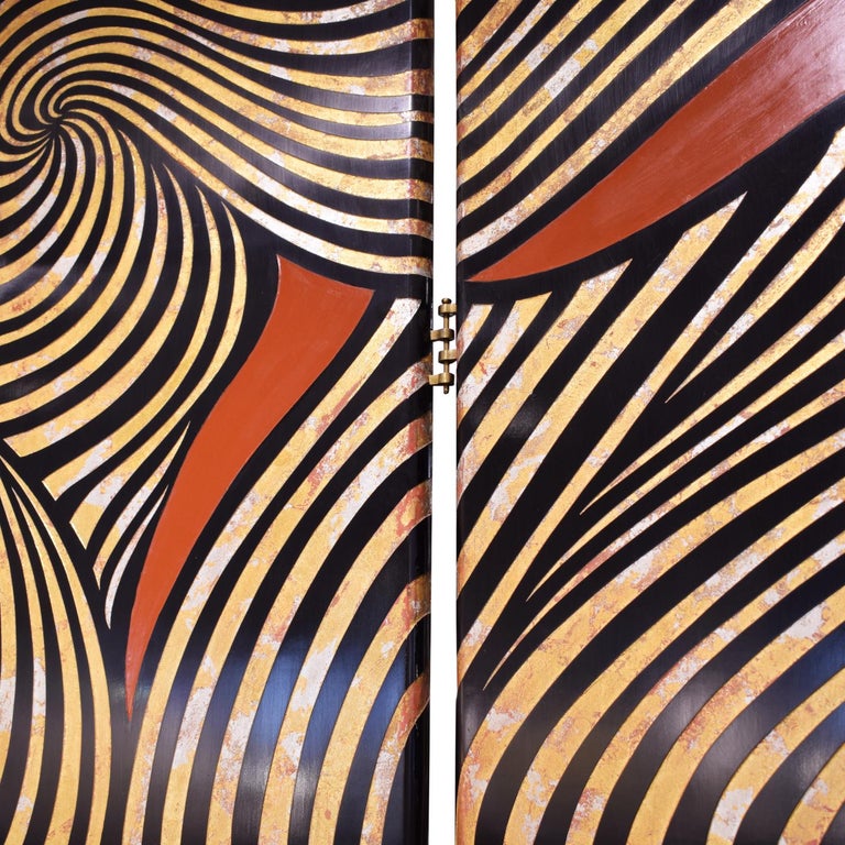 Karl Springer Rare 4-Panel "Coromandel Screen", 1986 at 1stDibs