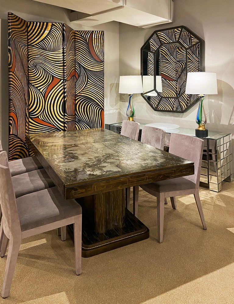 Karl Springer Rare 4-Panel "Coromandel Screen", 1986 at 1stDibs