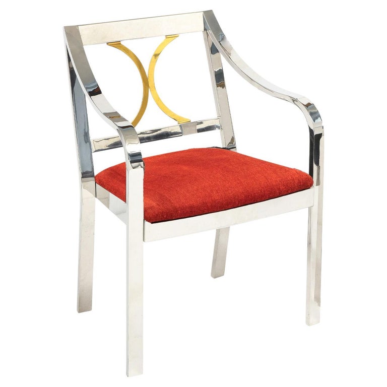 Karl Springer Rare "Regency Armchair" Desk Chair 1980s at 1stDibs