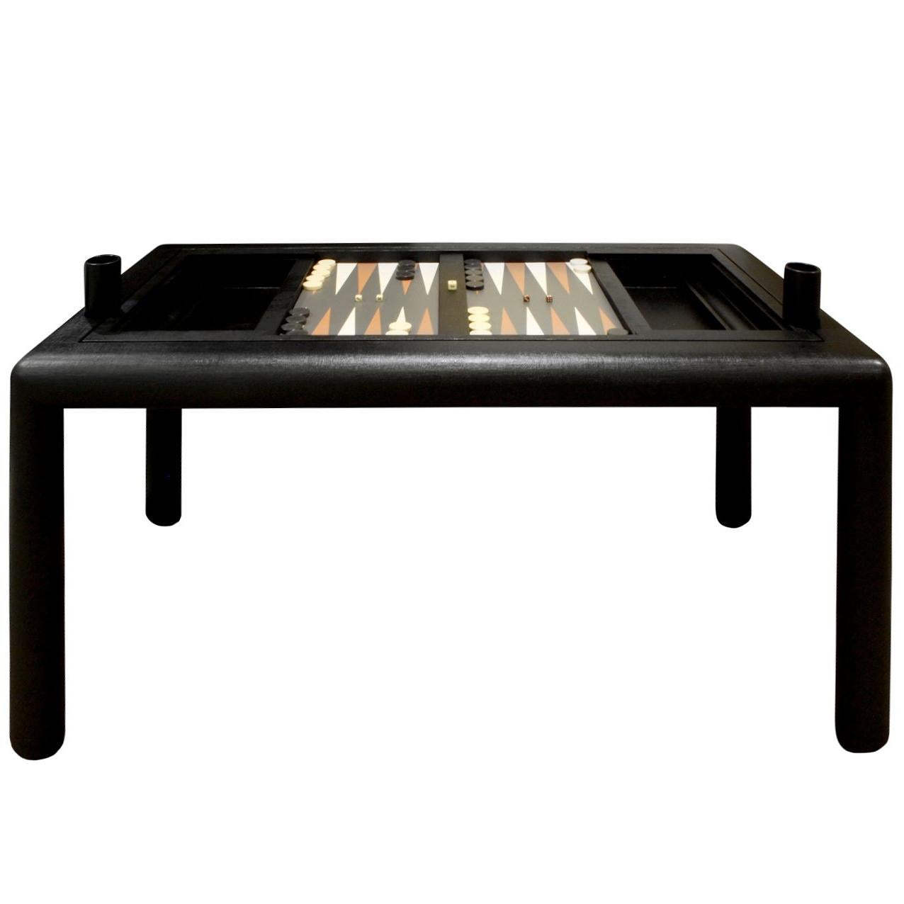 Karl Springer Rotating Backgammon Game Table, 1970s at 1stDibs ...