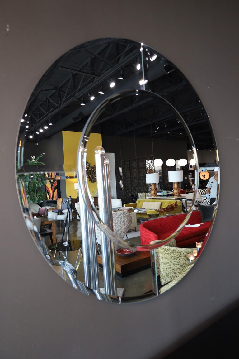Karl Springer Saturn Mirror For Sale at 1stDibs