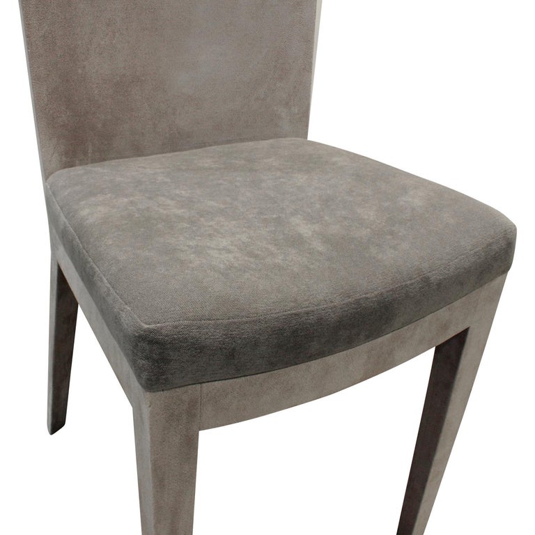 Karl Springer Set of 12 "J.M.F. Dining Chairs", 1970s at 1stDibs