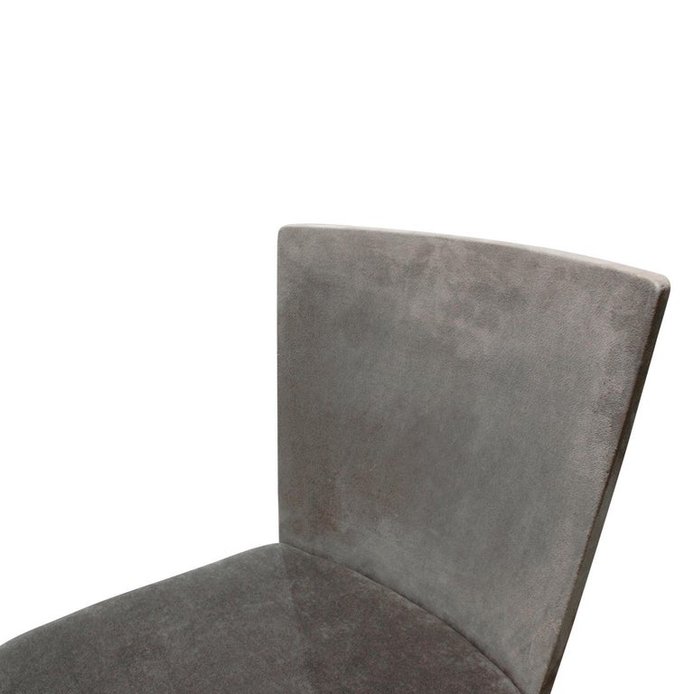 Karl Springer Set of 12 "J.M.F. Dining Chairs", 1970s at 1stDibs