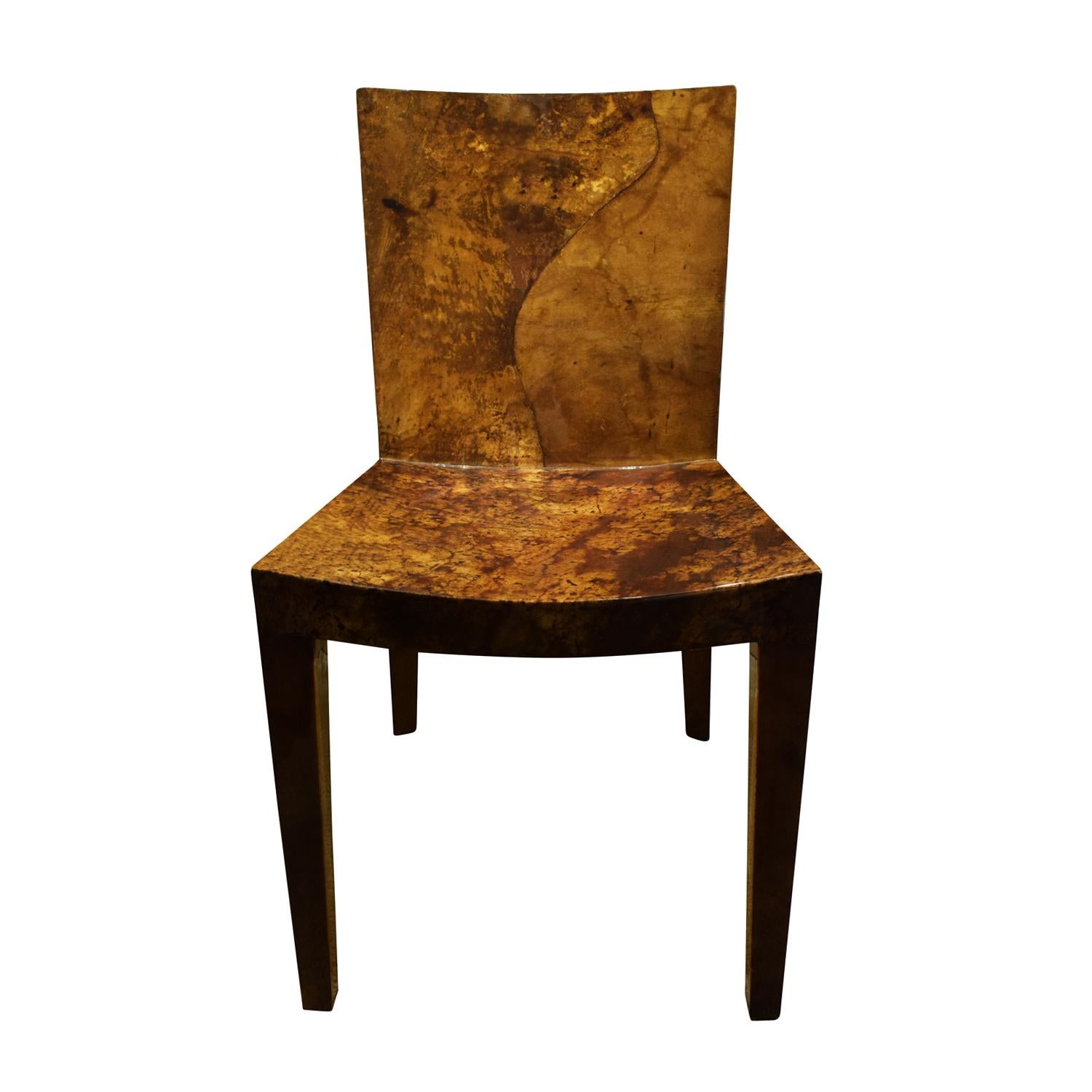 Karl Springer Superb Set of 12 "JMF Dining Chairs" in Lacquered ...