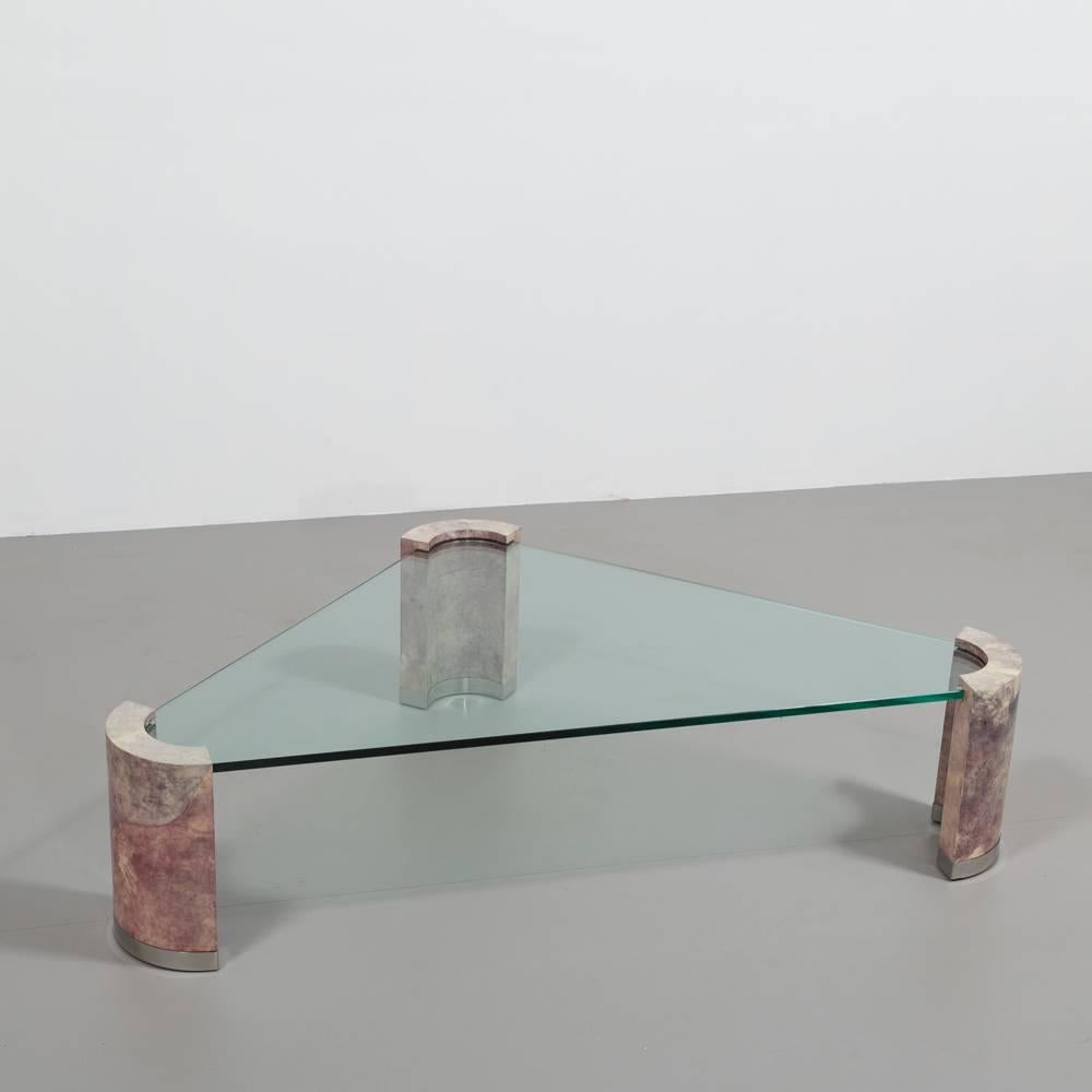 Karl Springer Style Coffee Table, 1980s For Sale at 1stDibs