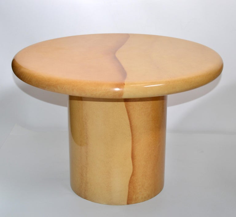 Karl Springer Style Lacquered Top Side Tables Mid-Century Modern, Pair ...