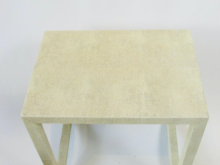 Karl Springer Style Shagreen Nest of Tables For Sale at 1stDibs