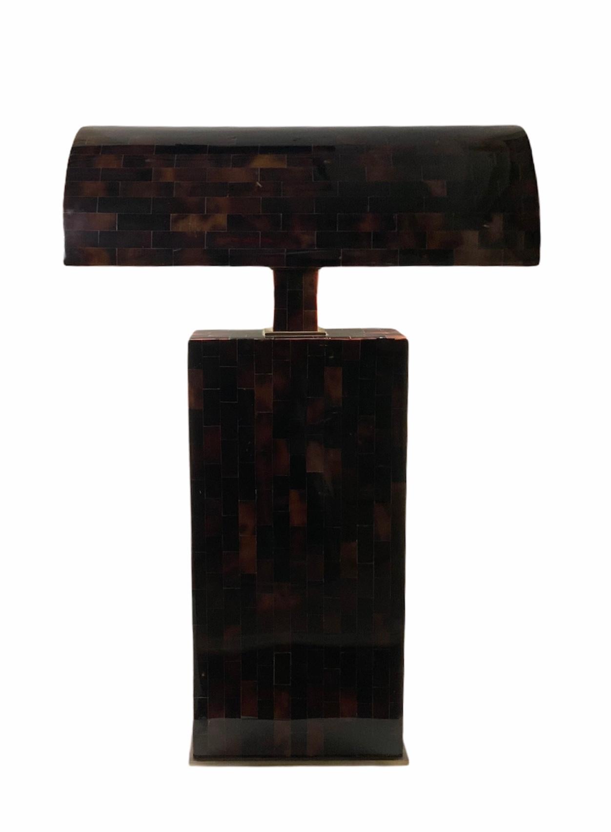 Karl Springer “Tortoise Shell” Sculptural Desk/Table Lamp For Sale at ...