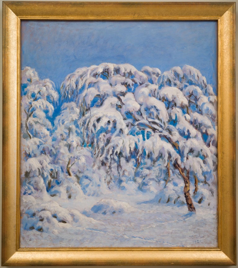 Karl Tirén - Birch Trees Covered With Heavy Snow by Swedish Artist Karl ...