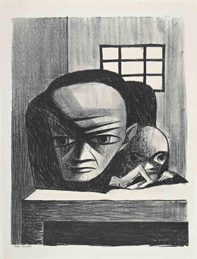 Karl Volker - Self-Portrait - Original Lithograph by Karl Volker ...