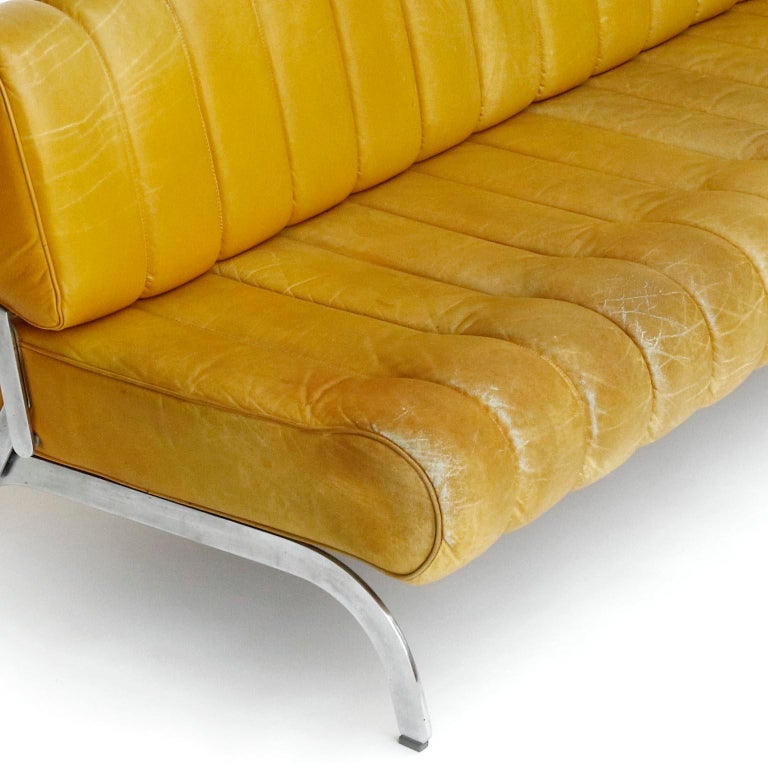 Karl Wittmann Sofa Daybed Independence, Patinated Yellow Leather ...