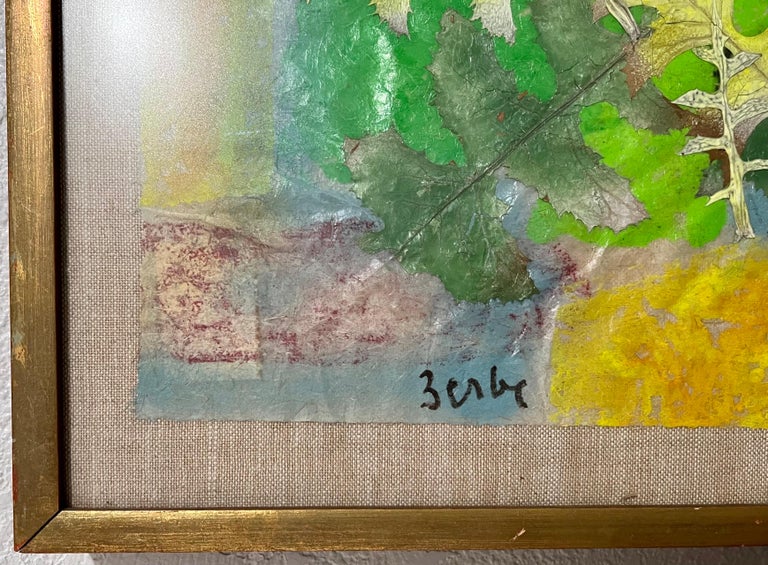 Karl Zerbe - Boston Modernist Painting Floral Foliage Collage German ...