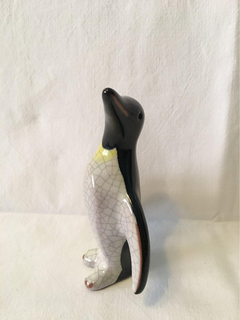 Karlsruhe Majolika Ceramic Penguin by Walter Bosse from 1960's at 1stDibs