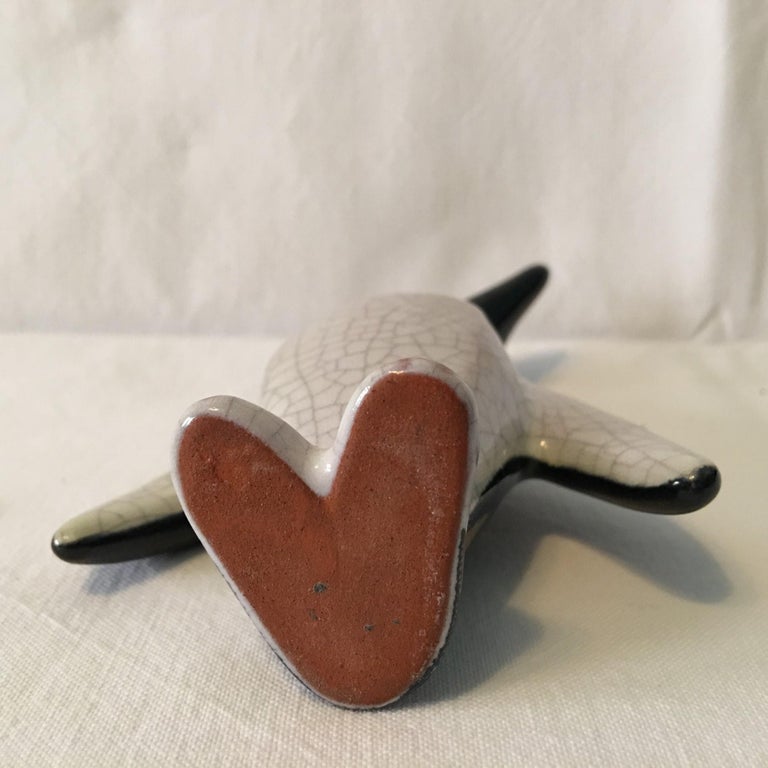 Karlsruhe Majolika Ceramic Penguin by Walter Bosse from 1960's at 1stDibs