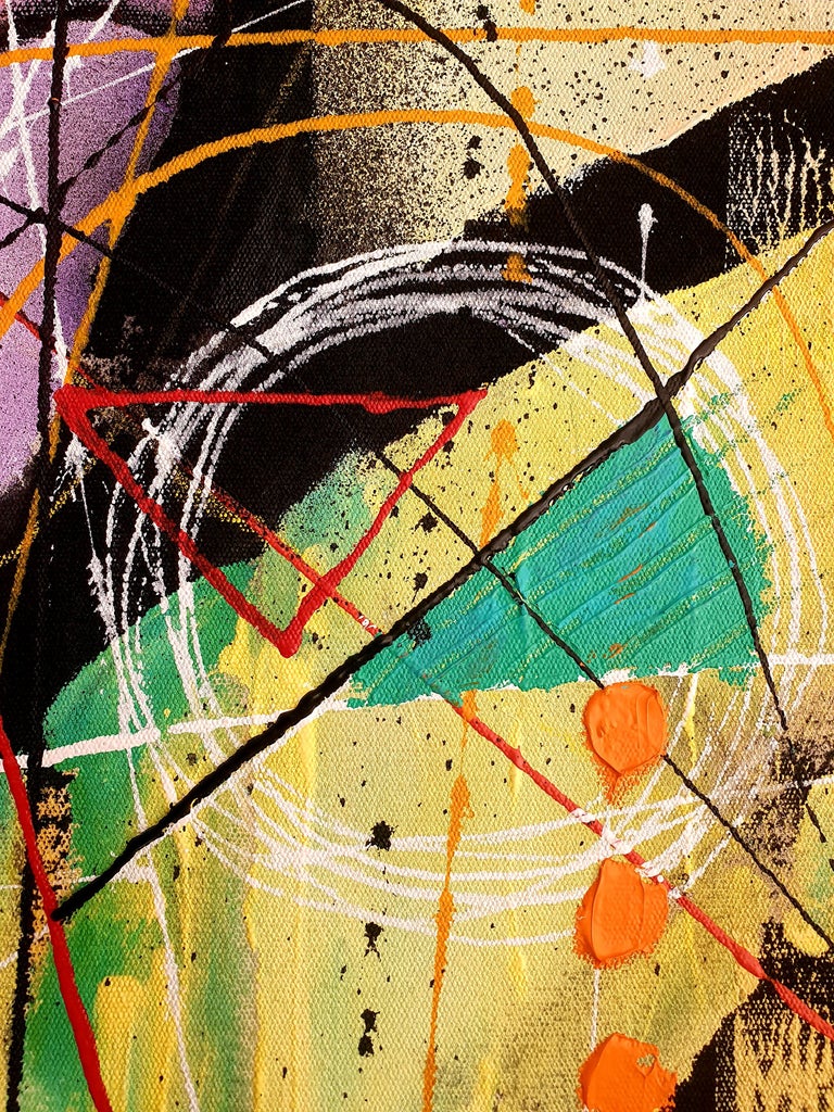 Karnish Art - The Guardians of Circles and Source - Striking Vibrant Expressionist For Sale at ...