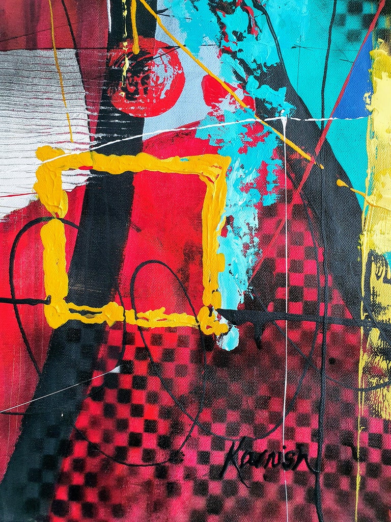 Karnish Art - The Guardians of Courage - Extra large expressionistic artwork depicting rhino For ...