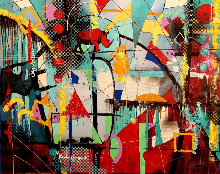 Karnish Art - The Guardians of Courage - Extra large expressionistic ...