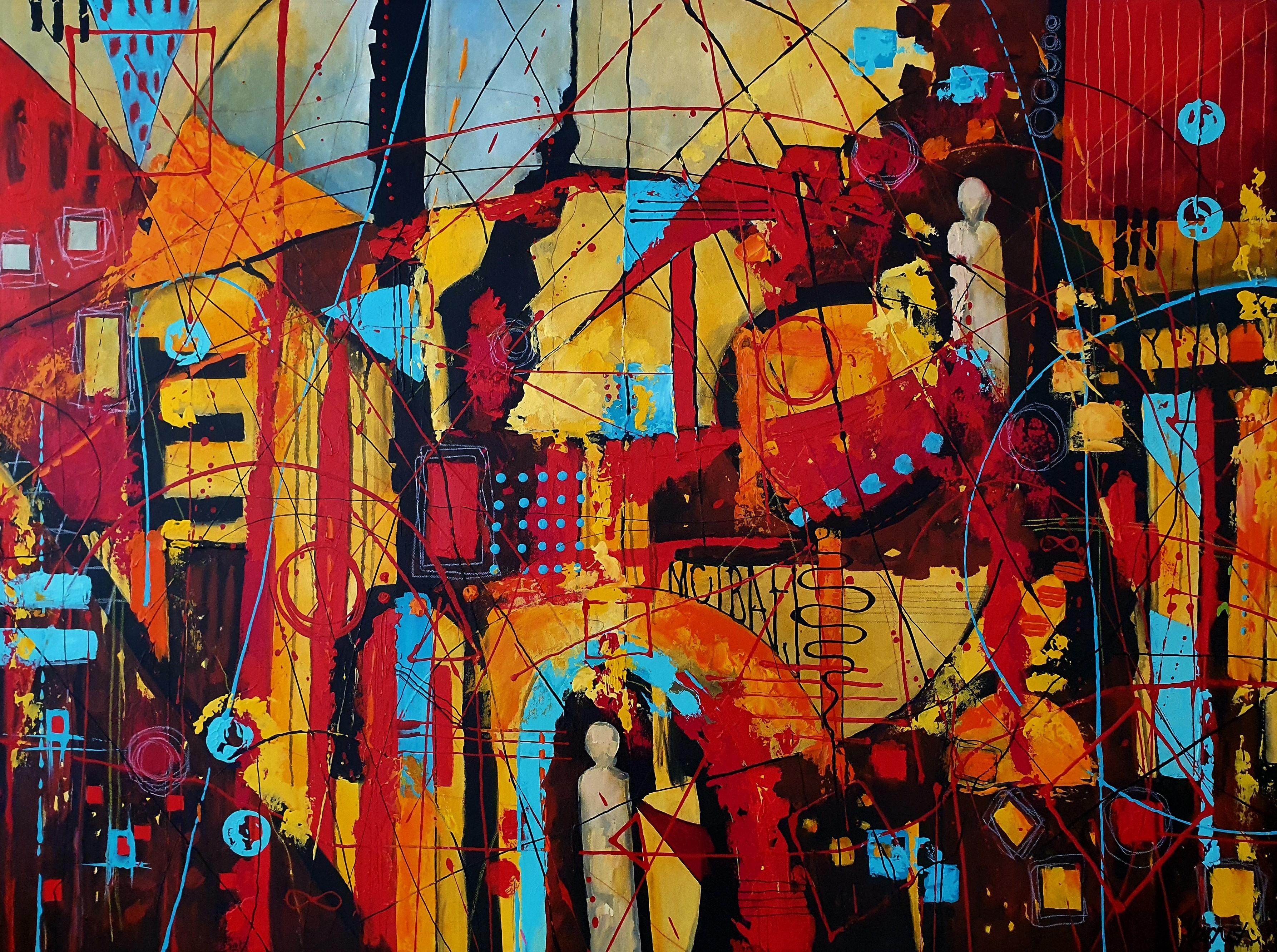 Karnish Art - The Guardians of Enigma - Large Expressionist artwork in ...