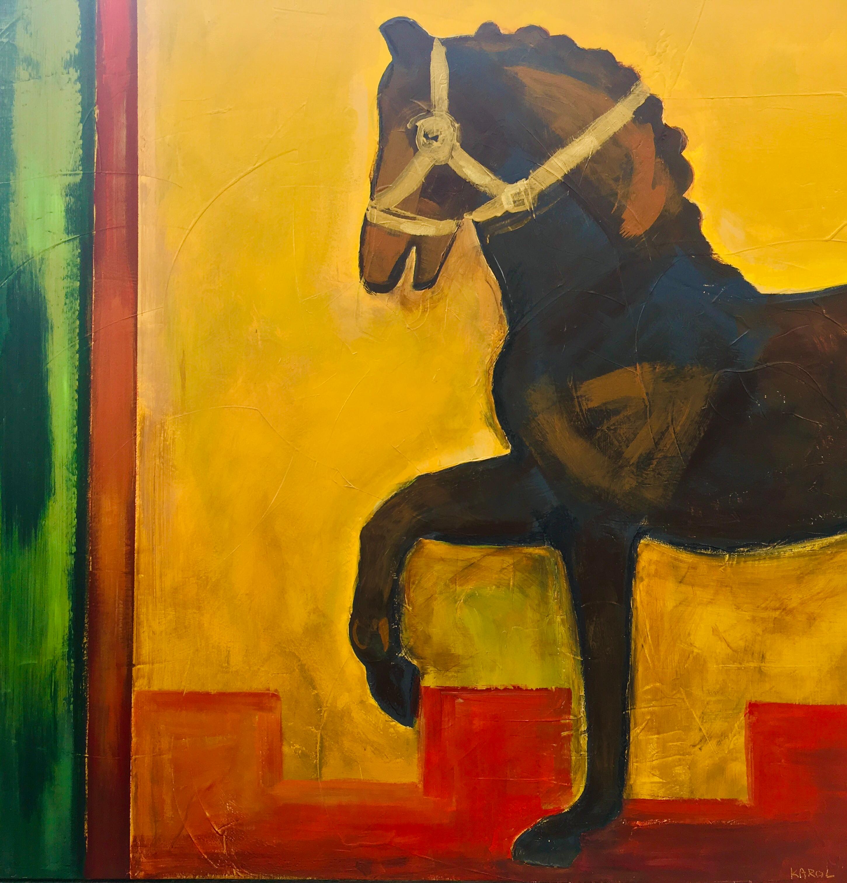 Karol Jersak - Stage - Karol Jersak - Mixed Media Horse Painting For ...