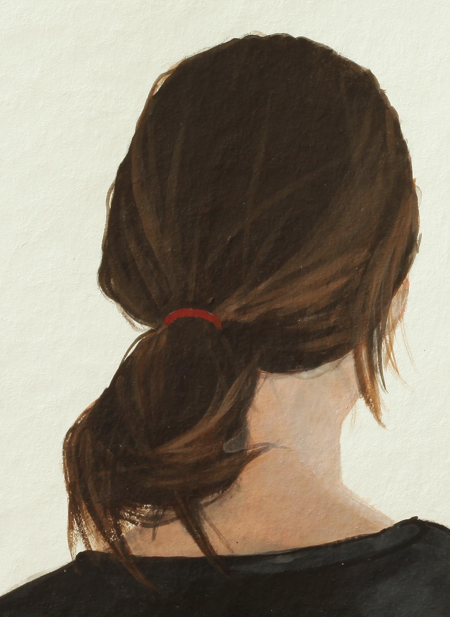 Karoline Kroiss - "Back Portrait" Contemporary Portrait Painting of a ...