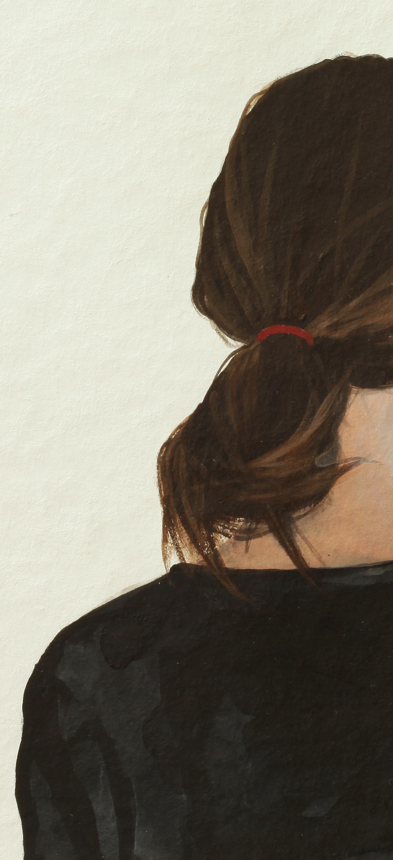 Karoline Kroiss - "Back Portrait" Contemporary Portrait Painting of a ...