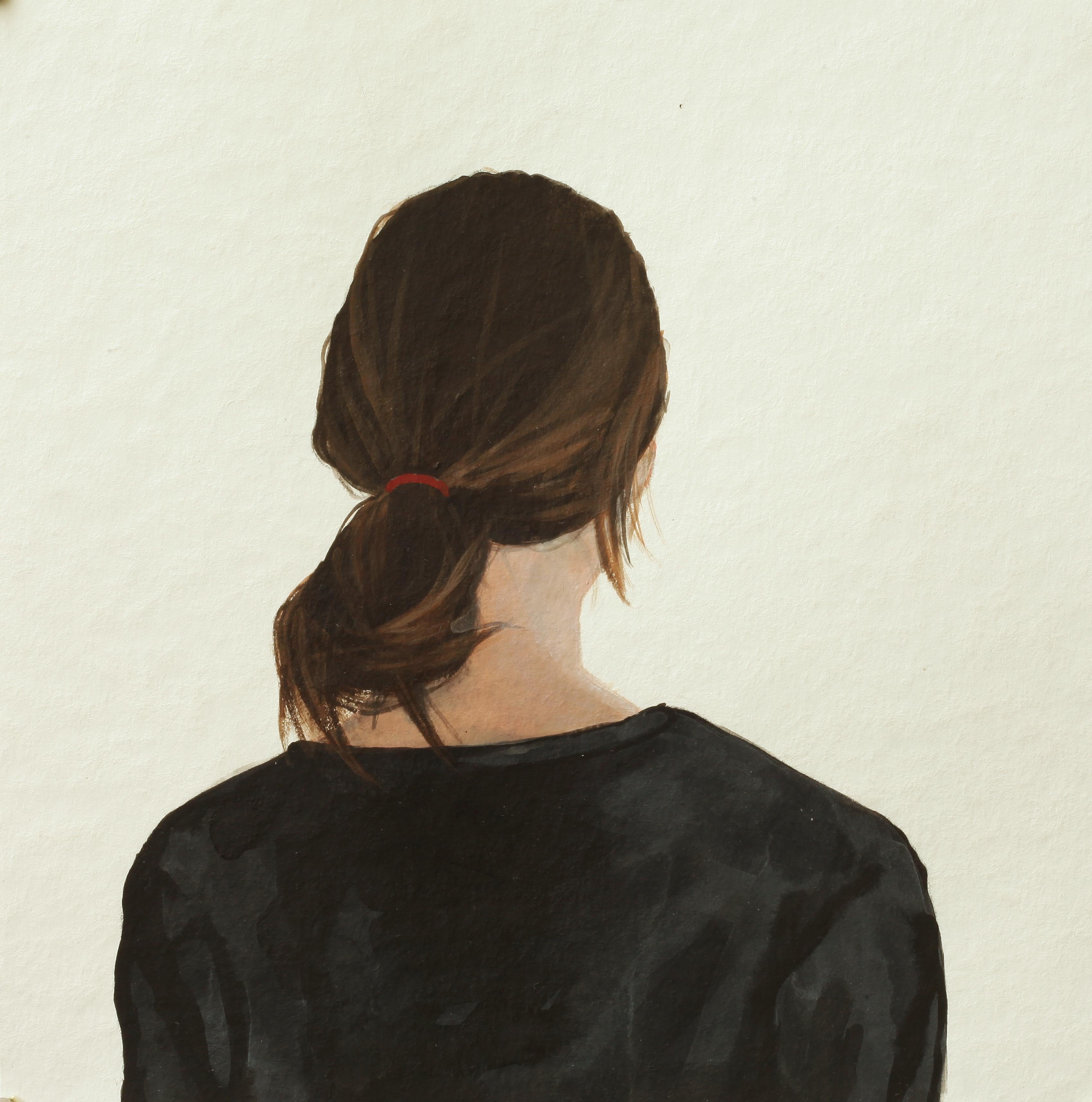 Karoline Kroiss - "Back Portrait" Contemporary Portrait Painting of a ...