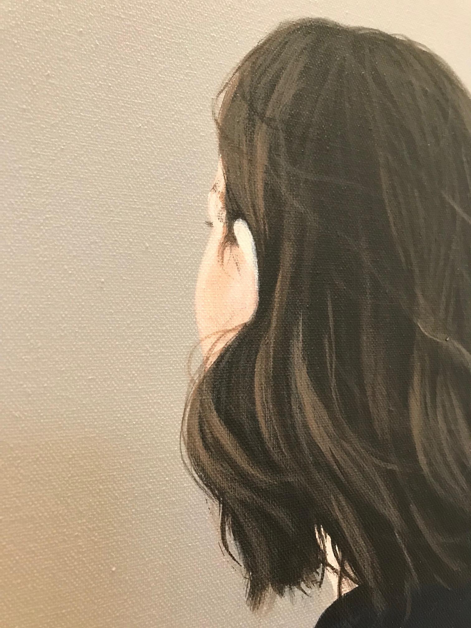 Karoline Kroiss - "It Takes a While" Contemporary Portrait Painting of ...