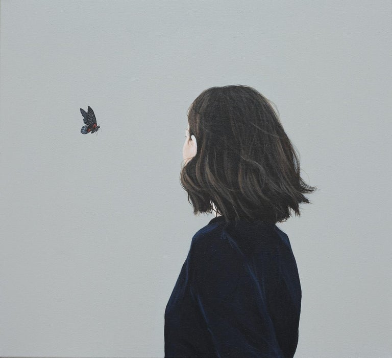 Karoline Kroiss - "It Takes a While" Contemporary Portrait Painting of ...