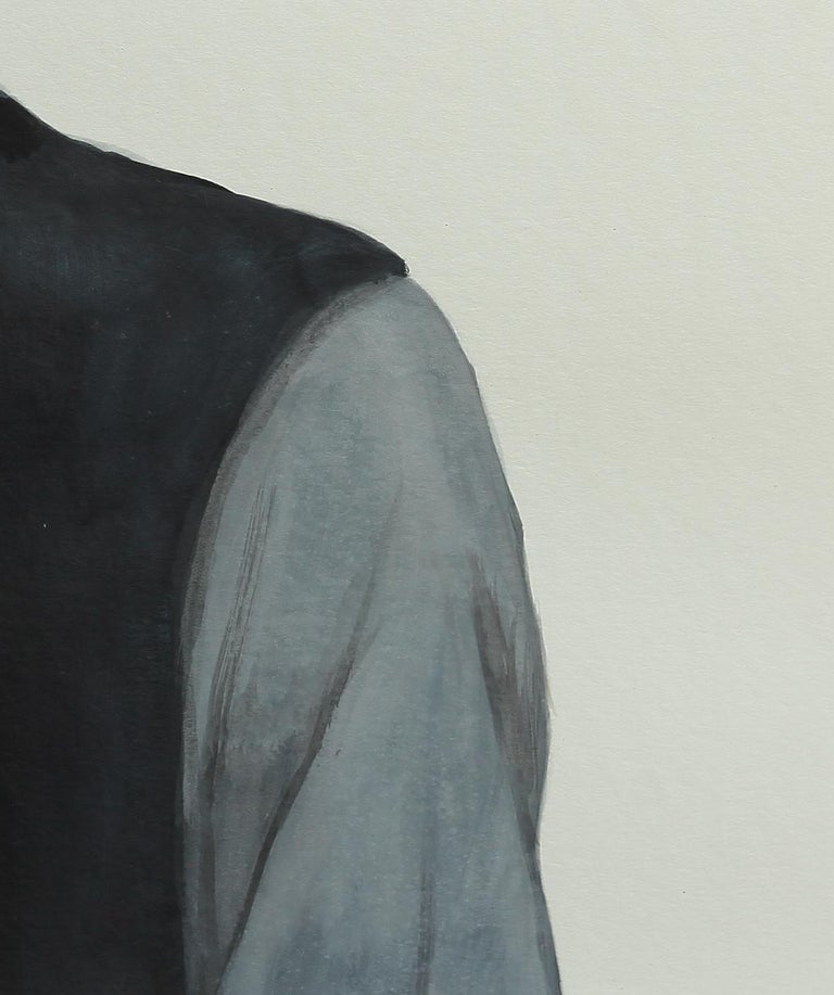 Karoline Kroiss - "Look to the Side XV" Contemporary Portrait Painting ...