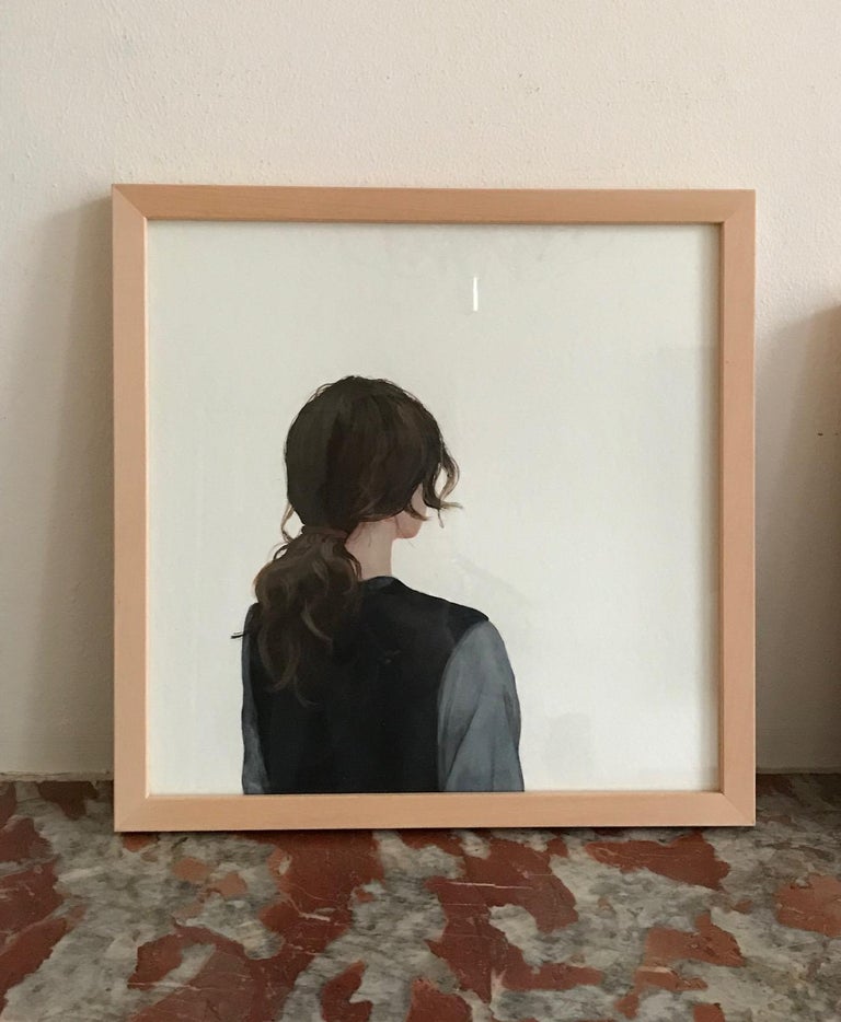 Karoline Kroiss - "Look to the Side XV" Contemporary Portrait Painting ...