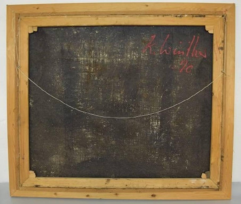 Karsten Winther Listed Danish Artist, Still Life with Jug and Fruit For ...