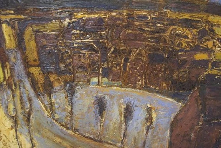 Karsten Winther Listed Danish Artist, Town Scenery For Sale at 1stDibs