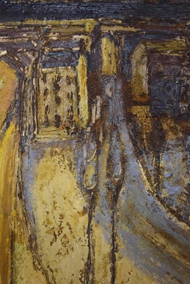 Karsten Winther Listed Danish Artist, Town Scenery For Sale at 1stDibs