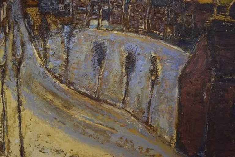 Karsten Winther Listed Danish Artist, Town Scenery For Sale at 1stDibs