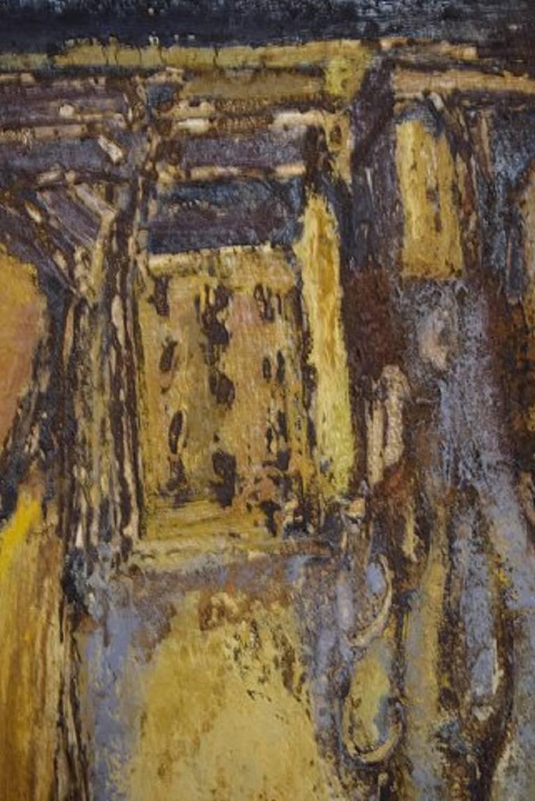 Karsten Winther Listed Danish Artist, Town Scenery For Sale at 1stDibs