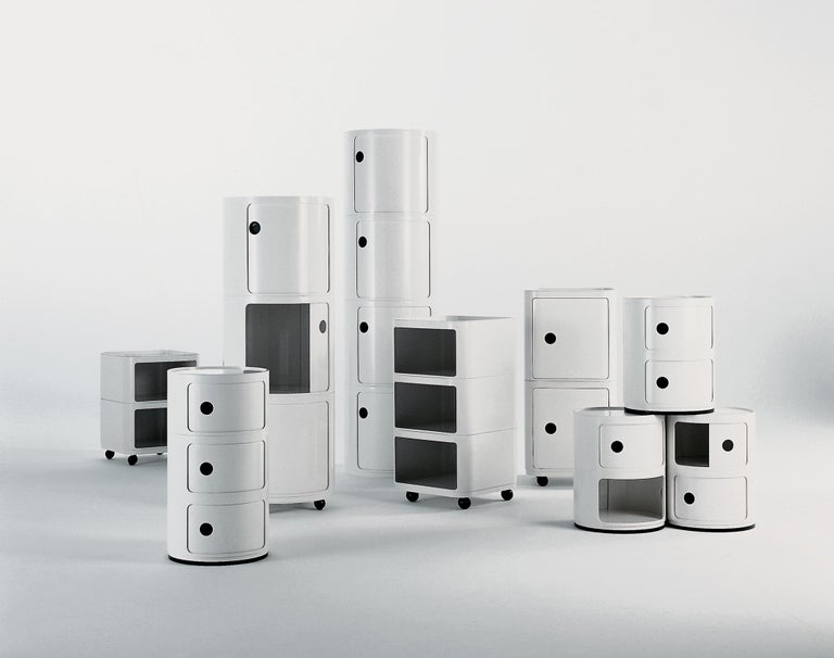 Kartell Componibili 3-Tier Drawer in Chrome by Anna Castelli Ferrieri ...