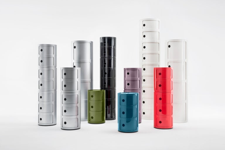 Kartell Componibili 3-Tier Drawer in Chrome by Anna Castelli Ferrieri ...