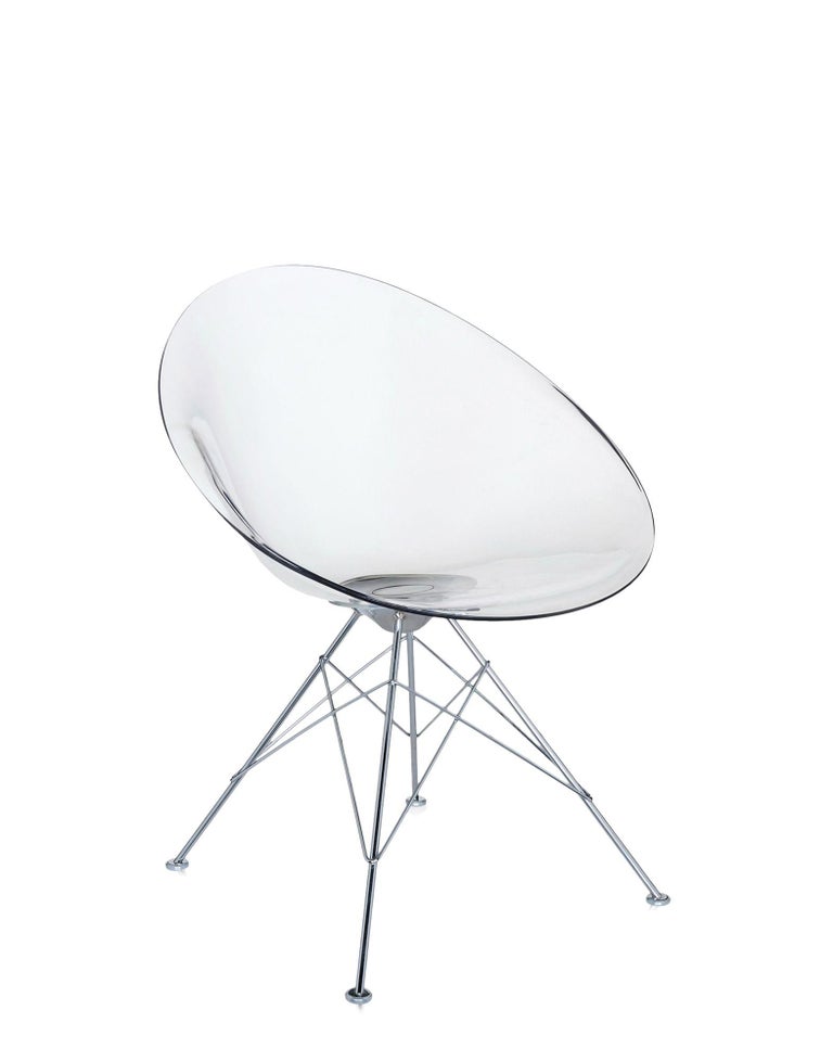 Kartell Eros Swivel Chair in Crystal by Philippe Starck For Sale at ...