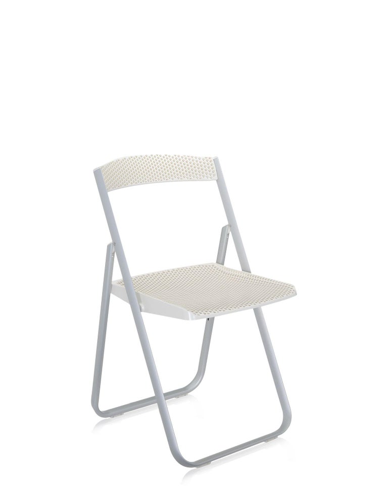 Kartell Honeycomb Folding Chair in Glossy White by Alberto Media For ...