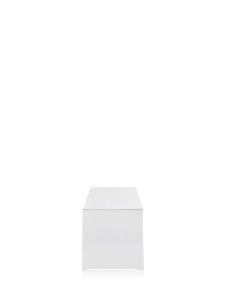 Kartell Invisible Side Table in Glossy White by Tokujin Yoshioka For ...