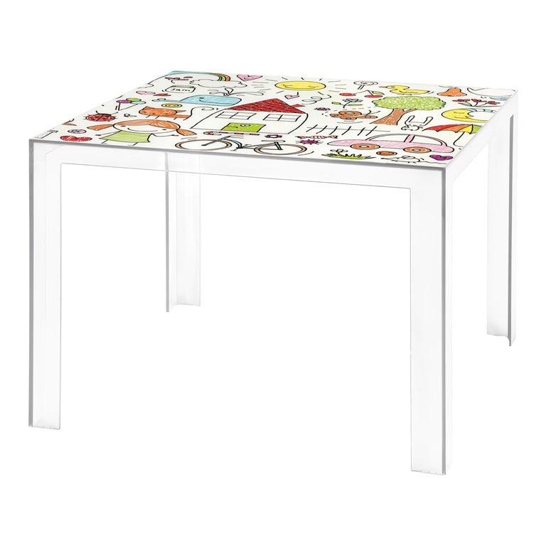 Kartell Invisible Square Table Kids by Tokujin Yoshioka For Sale at 1stDibs