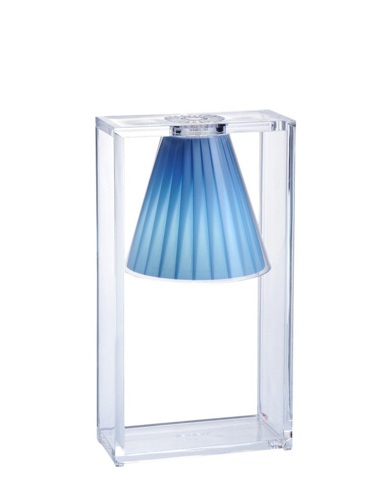 Kartell Light Air Table Lamp in Crystal and Light Blue by Eugeni ...