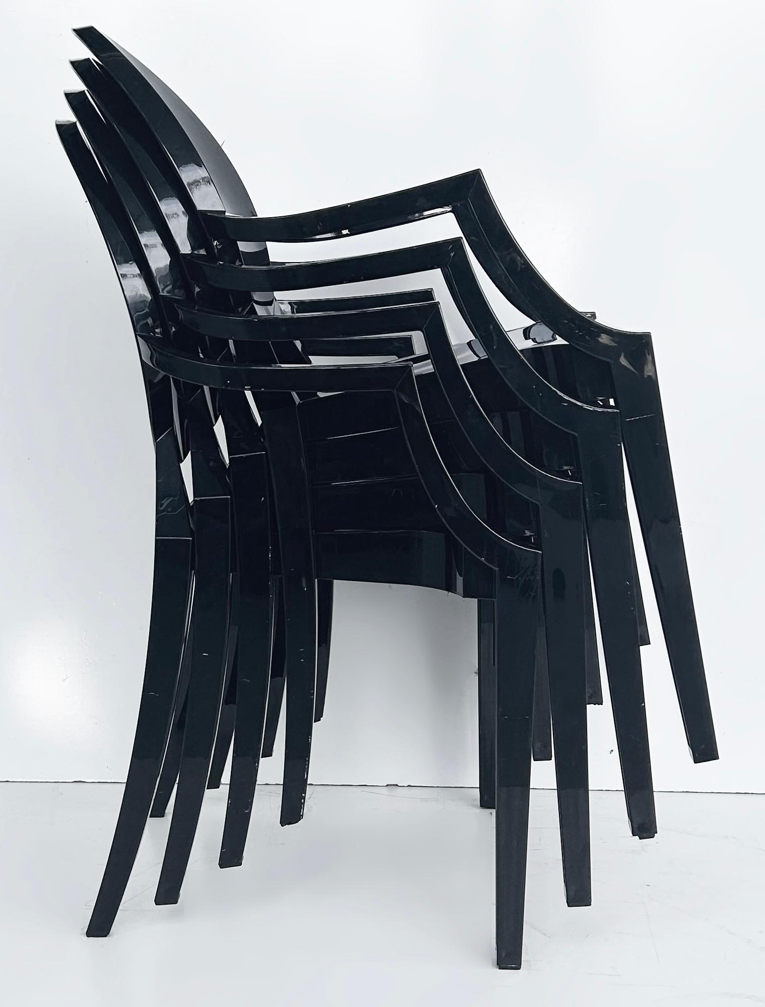 Kartell Philippe Starck Louis Ghost Stackable Armchairs Set of 4 in ...