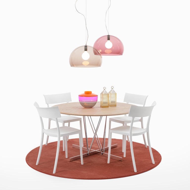 Kartell Medium FL/Y Pendant Light in Burgundy by Ferruccio Laviani For ...
