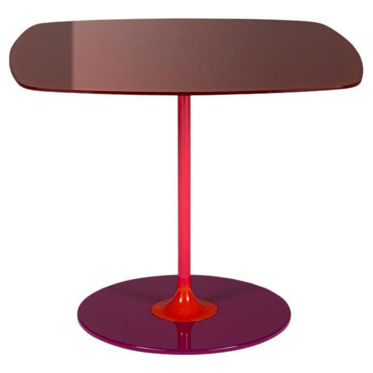 Kartell Thierry Table by Piero Lissoni in Burgundy For Sale at 1stDibs