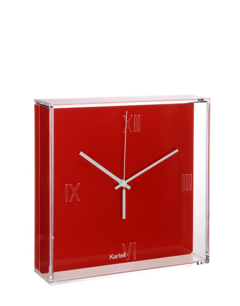 Kartell Tic and Tac Clock in Orange Red by Philippe Starck and Eugeni ...
