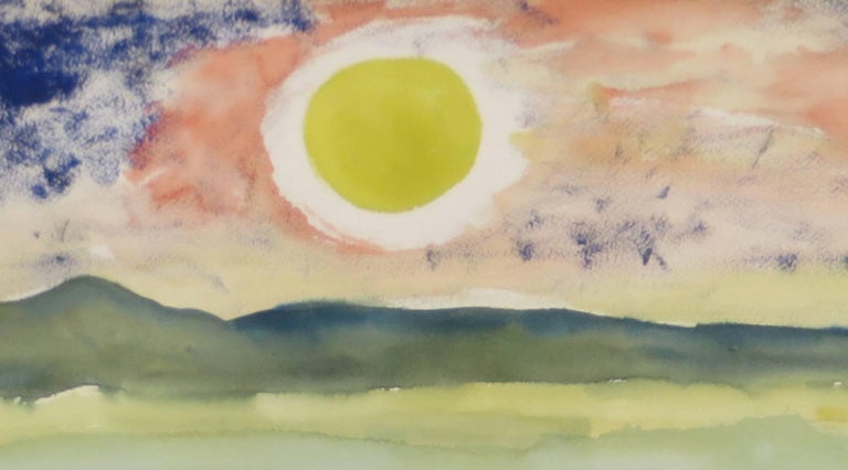 Kartick Chandra Pyne - Fish, Watercolor on paper, Yellow, Blue, Green ...